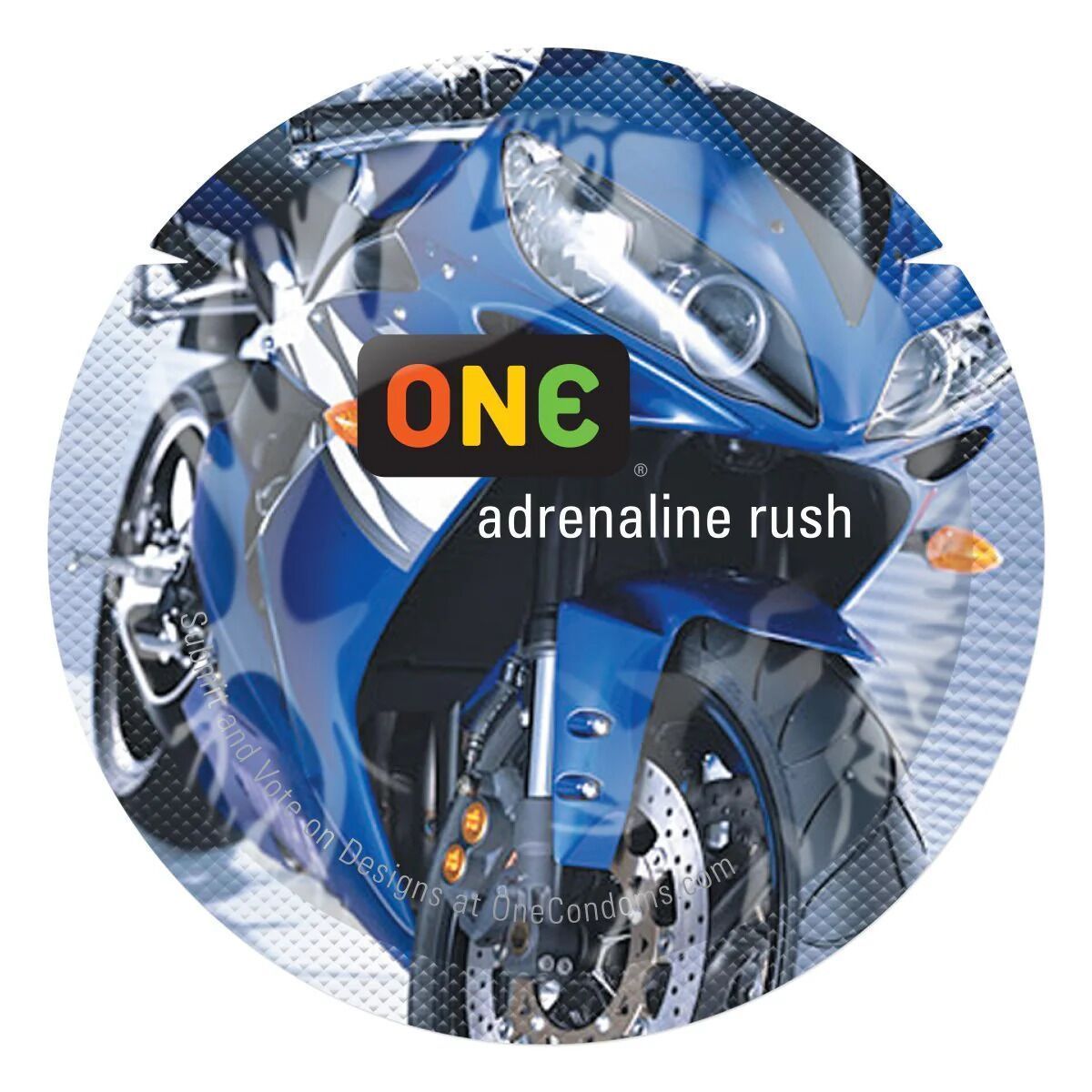 Презерватив ONE Color Sensations - ONE adrenaline rush (Blue) 1 шт ...